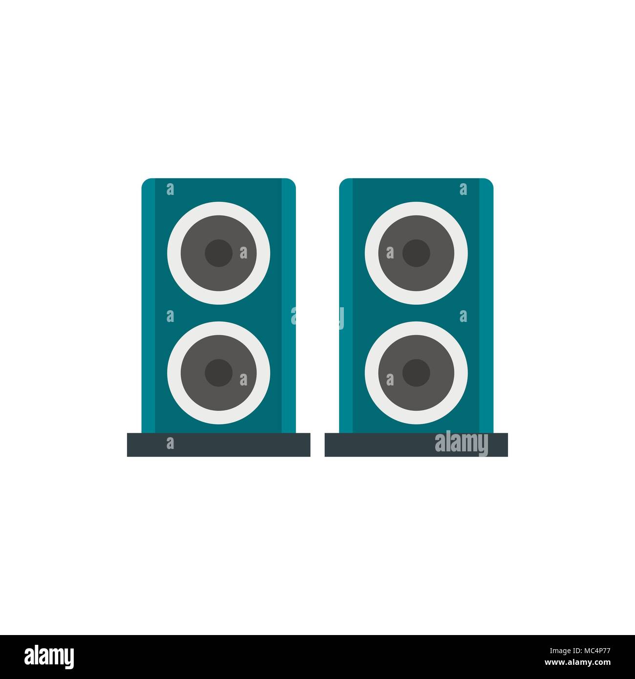 Two audio speakers icon in flat style Stock Vector Image & Art - Alamy