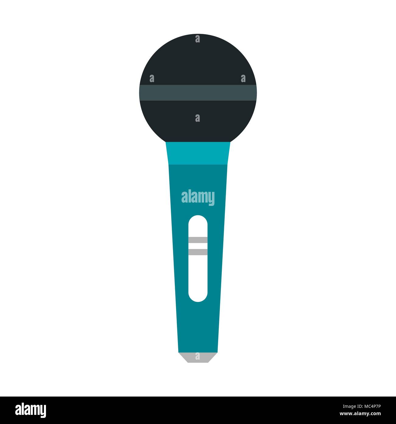 Microphone icon in flat style Stock Vector Image & Art - Alamy