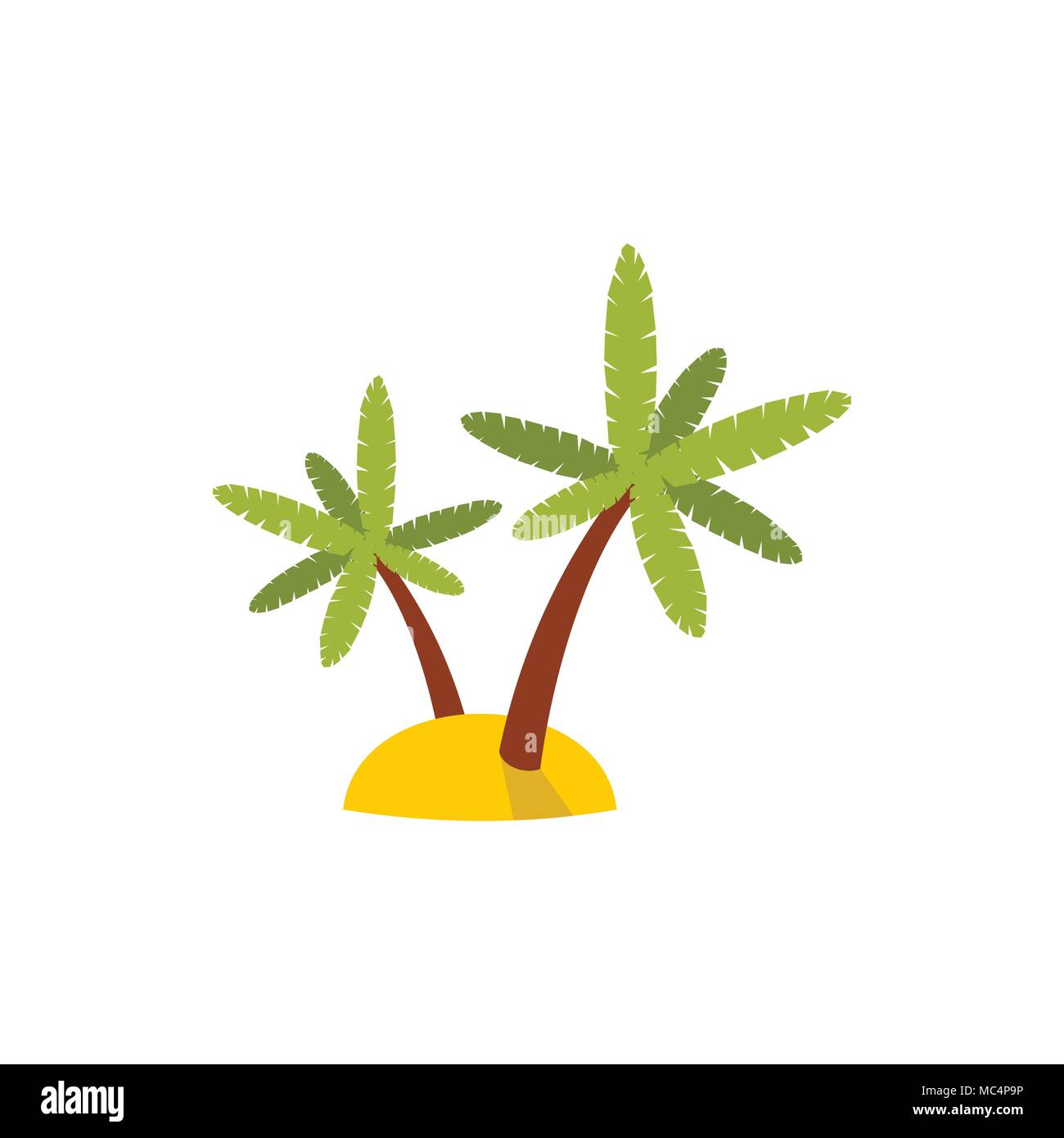 Palm trees icon in flat style Stock Vector Image & Art - Alamy