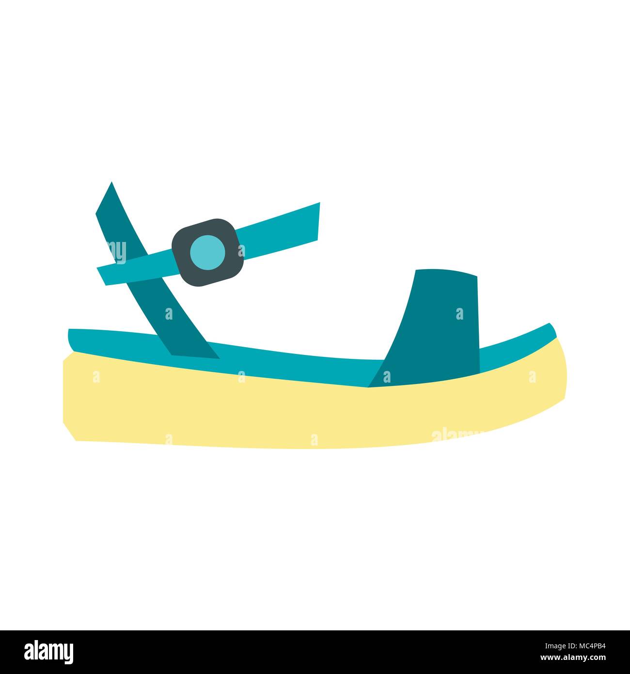 Blue women platform sandal icon, flat style Stock Vector Image & Art ...