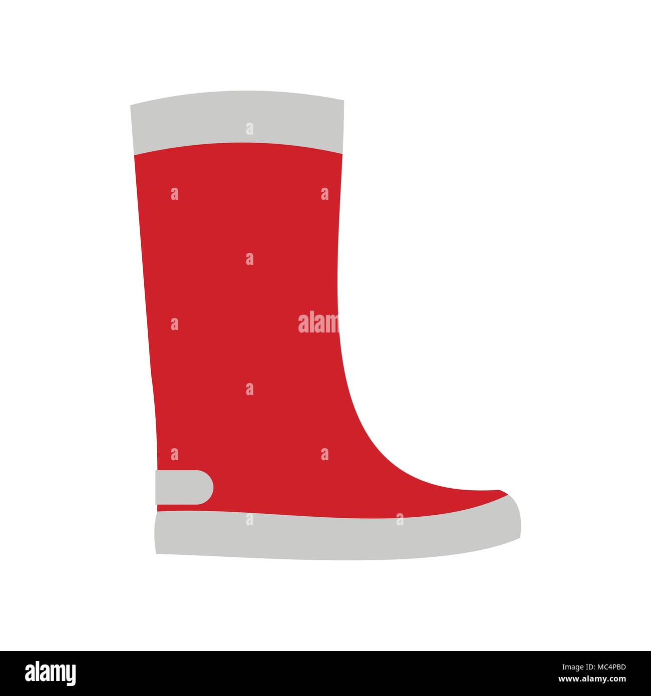 Red rubber boot icon, flat style Stock Vector Image & Art - Alamy