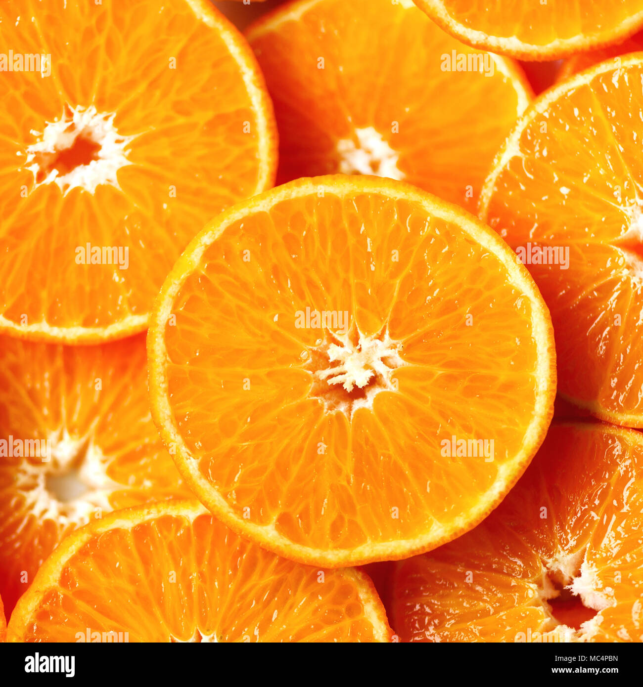 Fresh sliced orange fruit texture. Macro, top view, copy space. Food ...