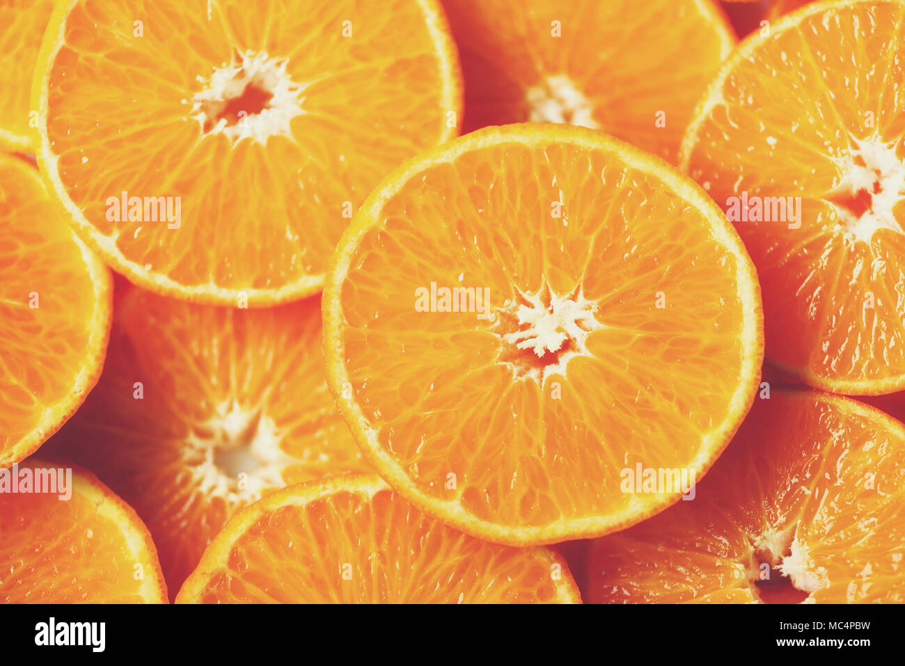 Fresh sliced orange fruit texture. Macro, top view, copy space. Food ...