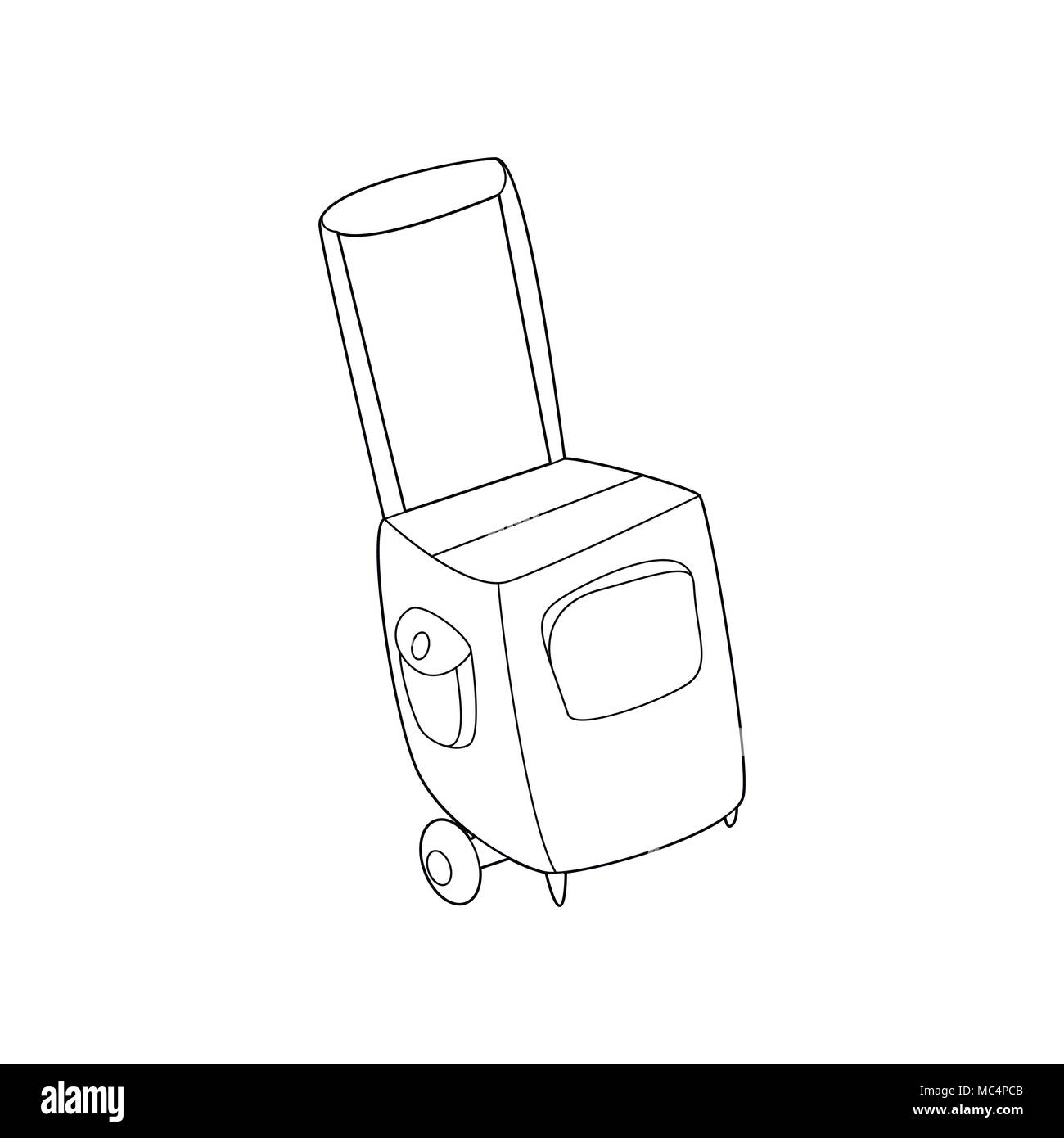 Suitcase on wheels Black and White Stock Photos & Images - Alamy