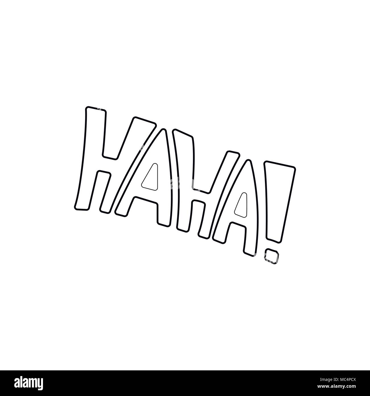 Word Haha Icon Outline Style Stock Vector Image And Art Alamy