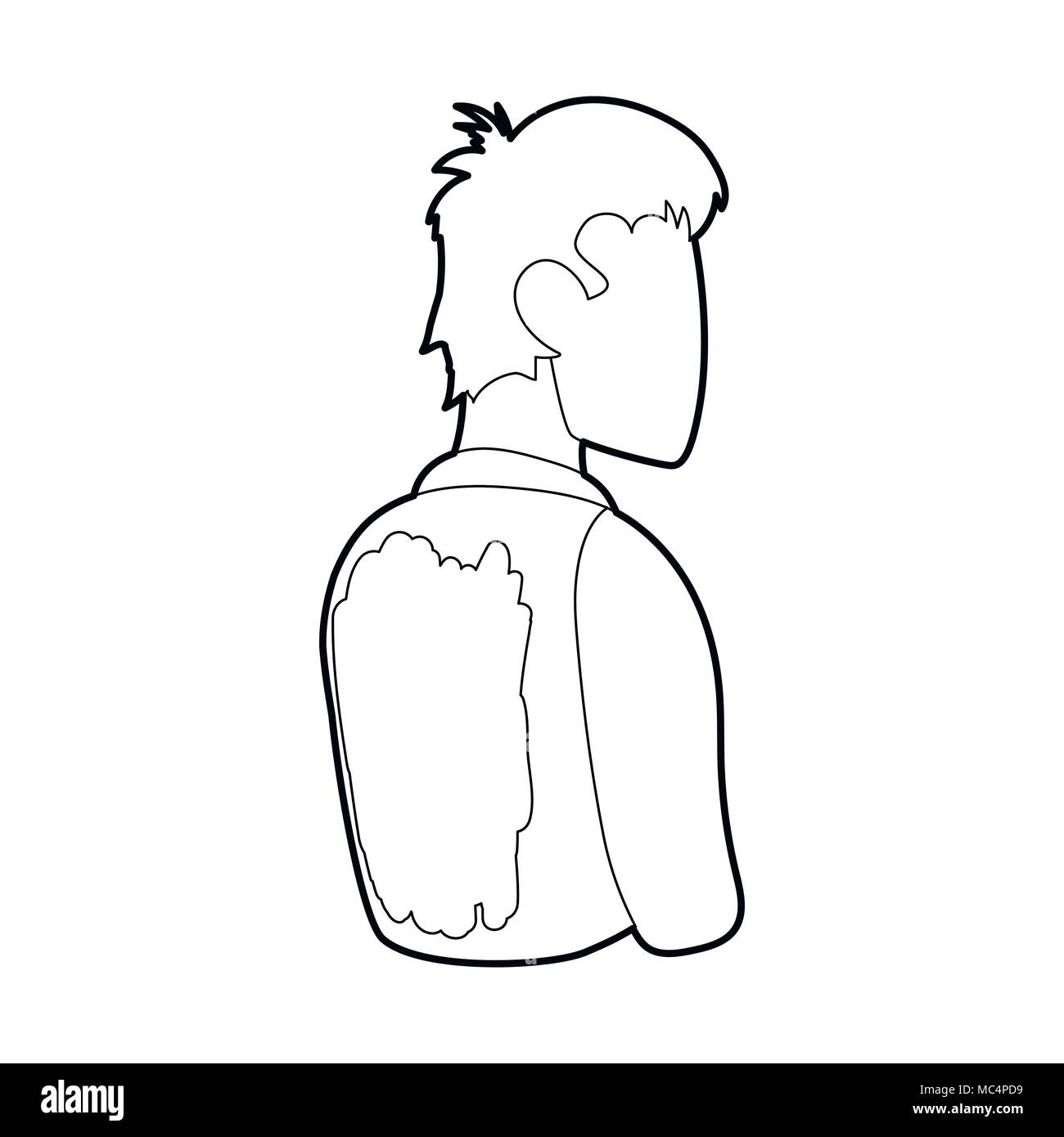 Dirty back boy joke icon Cut Out Stock Images & Pictures - Alamy