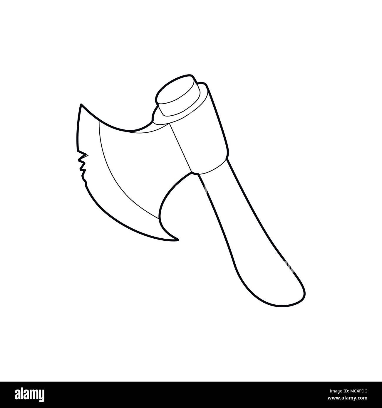 Axe icon, outline style Stock Vector Image & Art - Alamy
