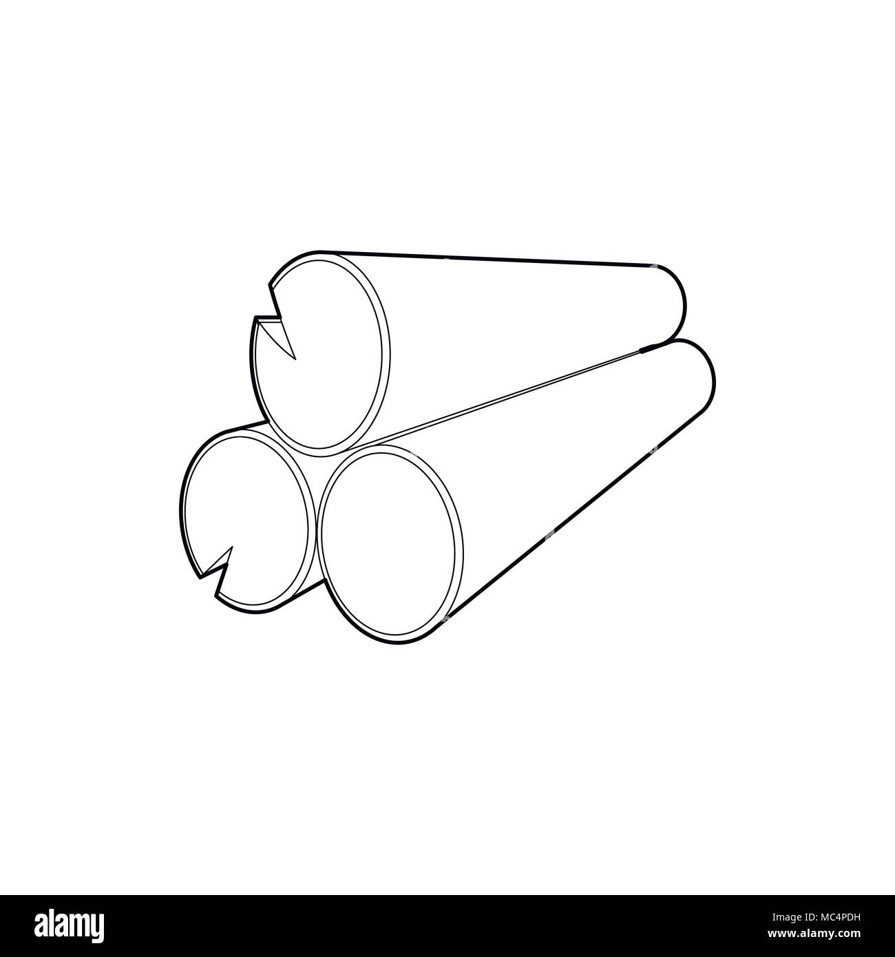 Firewood logs split cut Stock Vector Images - Alamy