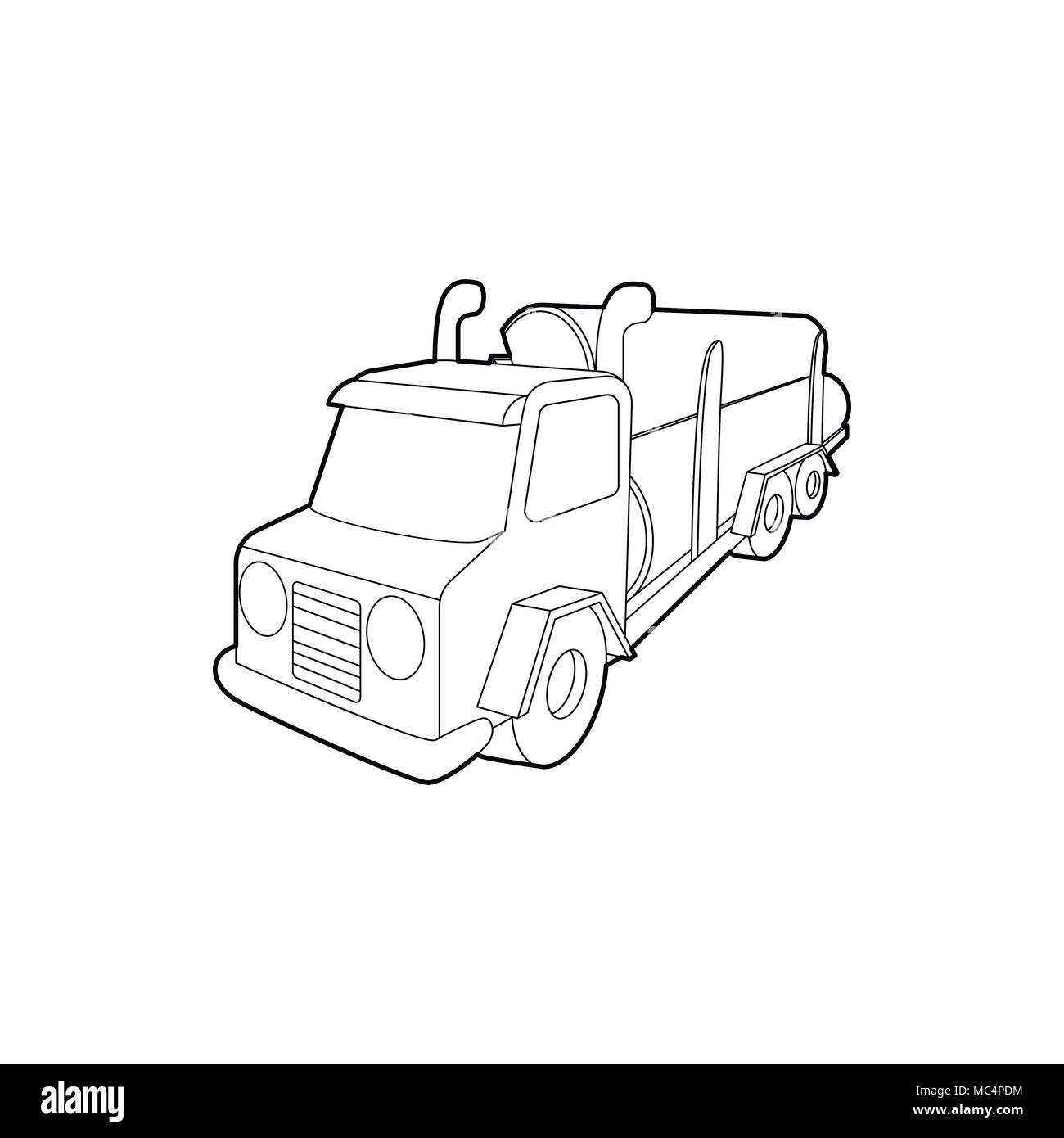 Logging truck logs icon, outline style Stock Vector Image & Art - Alamy