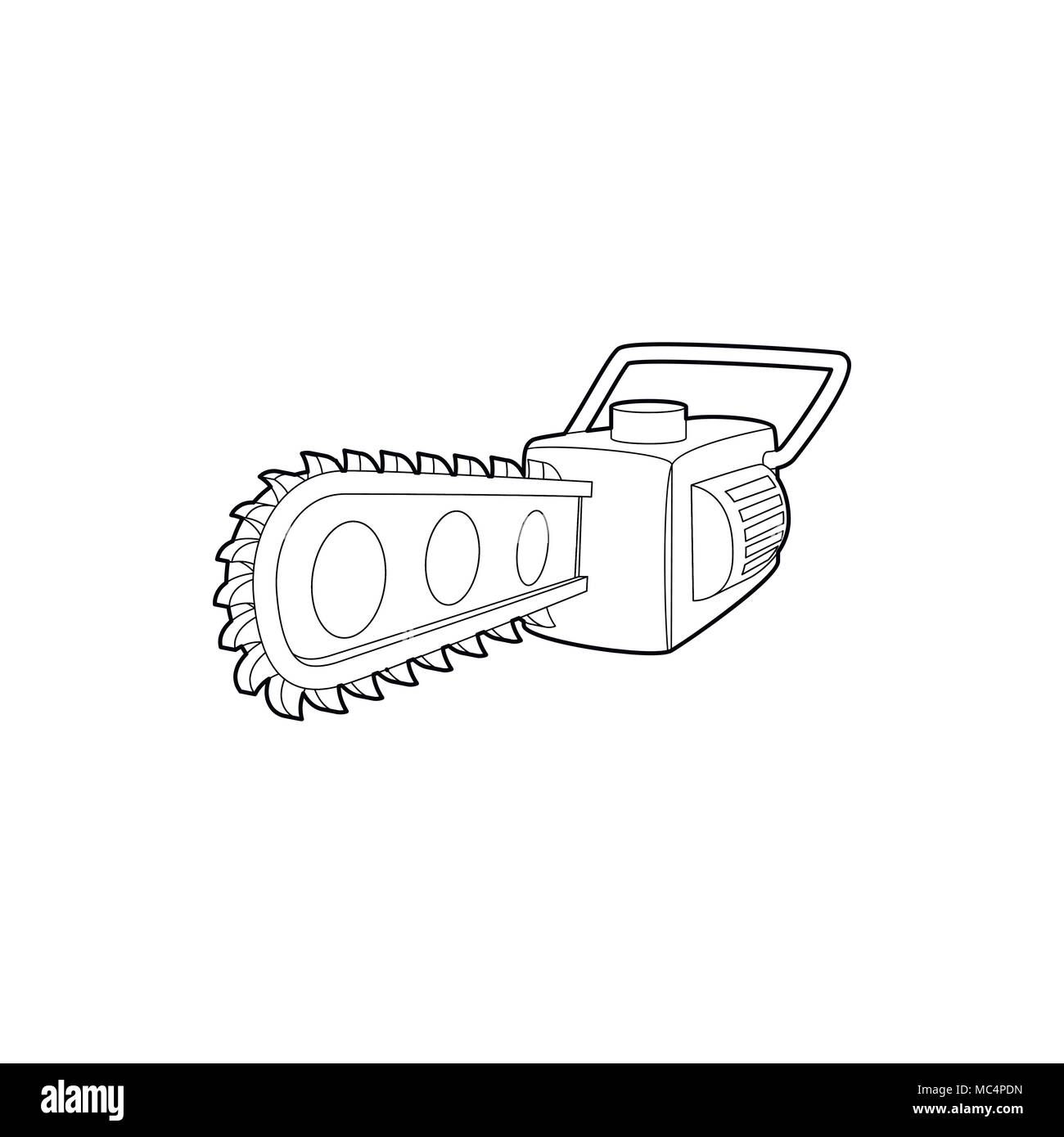Chainsaw icon, outline style Stock Vector Image & Art - Alamy