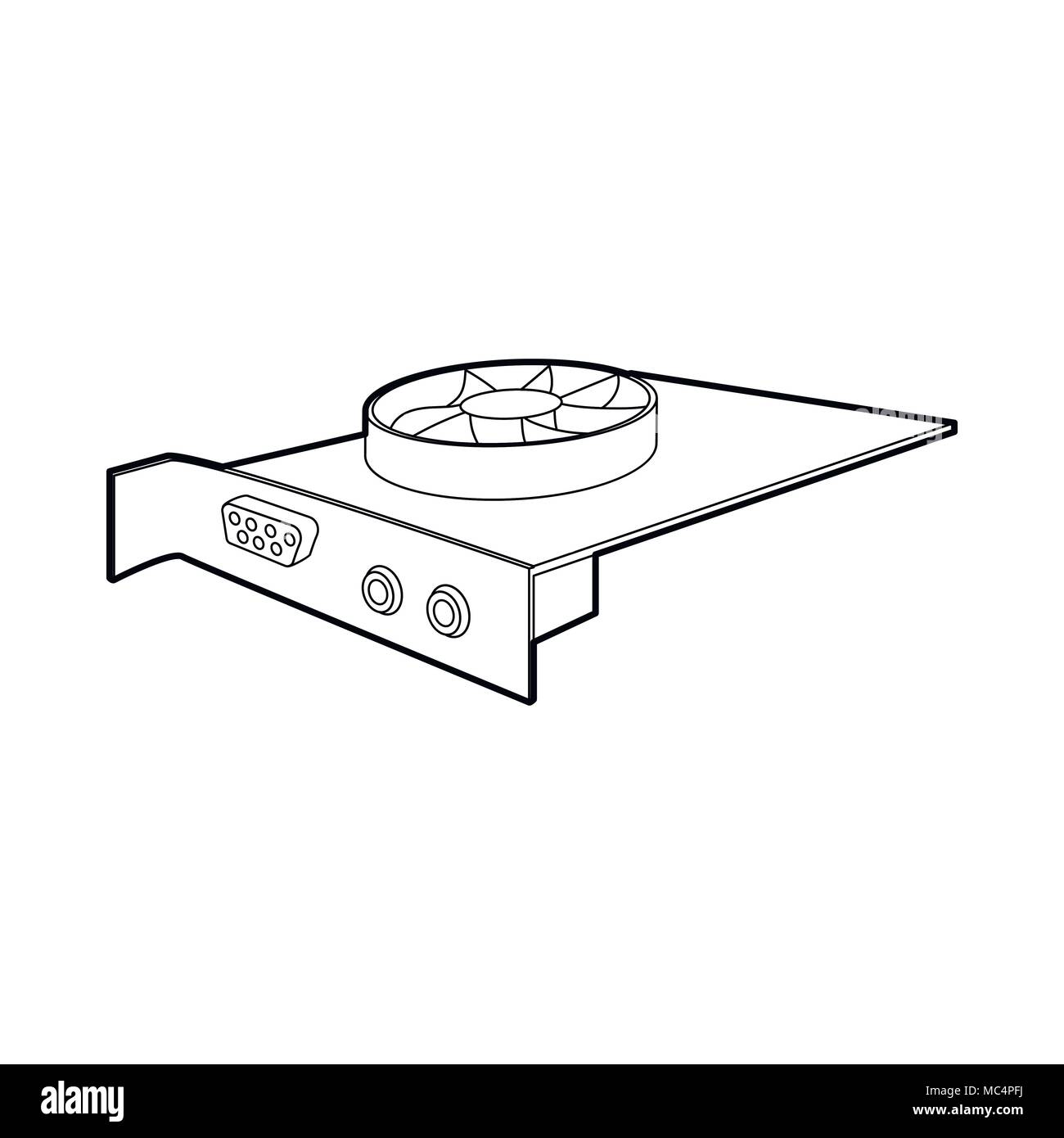 Cpu cooler icon, outline style Stock Vector Image & Art - Alamy