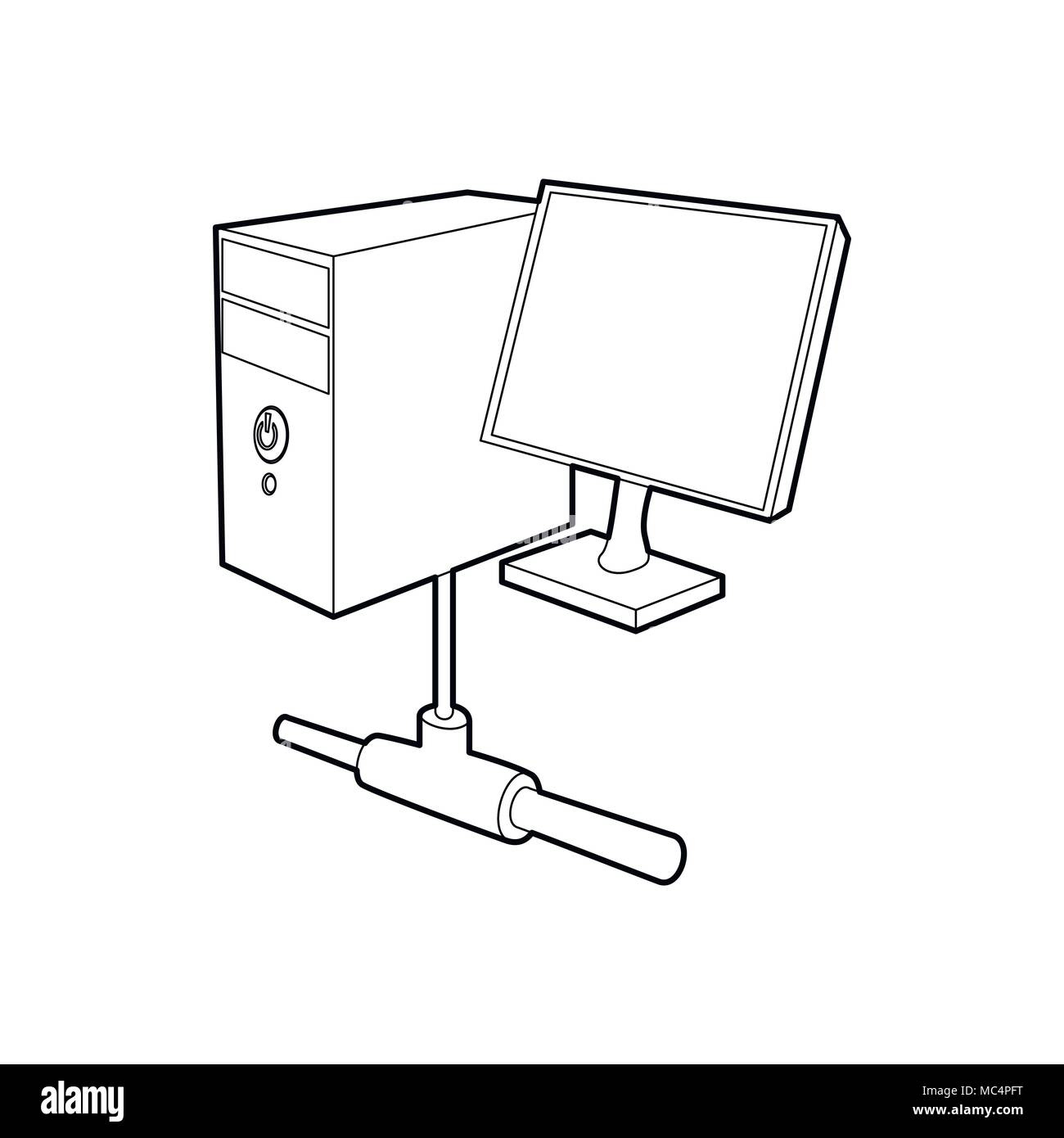 Computer Cpu Coloring Page