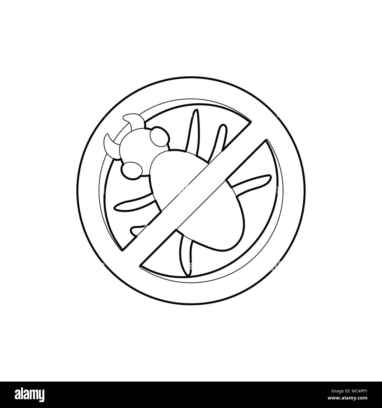 Stop computer virus sign icon, outline style Stock Vector Image & Art ...