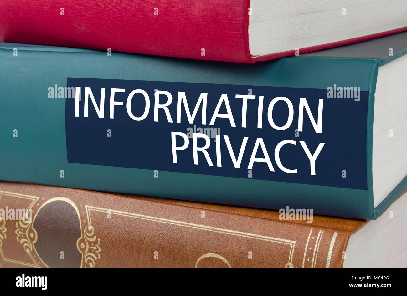 A book with the title Information Privacy written on the spine Stock ...
