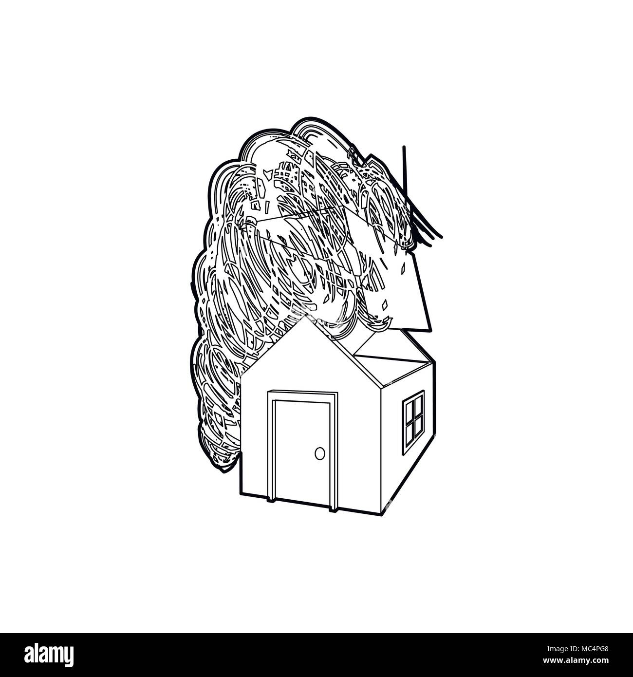 Building destroyed by explosion Stock Vector Images - Alamy