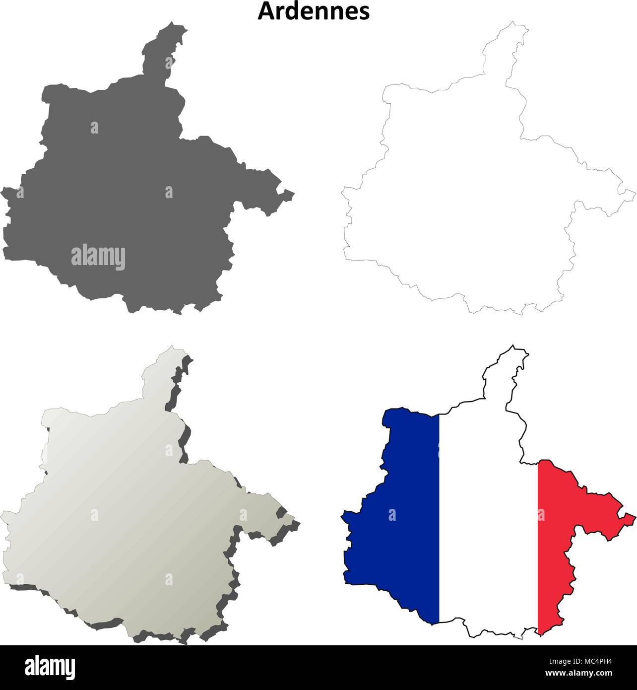Ardennes map hi-res stock photography and images - Alamy