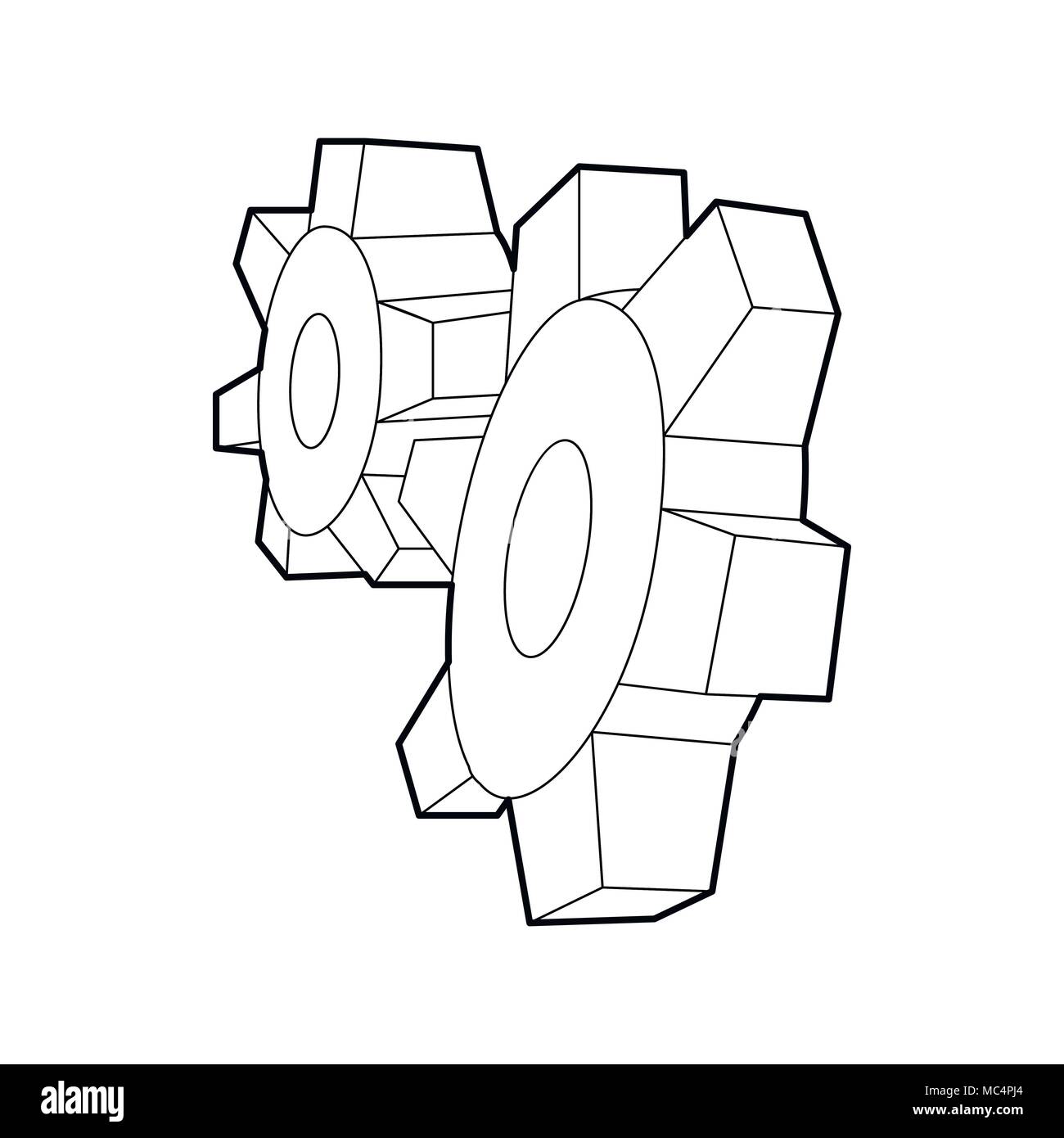 Team work cogwheels Black and White Stock Photos & Images - Alamy