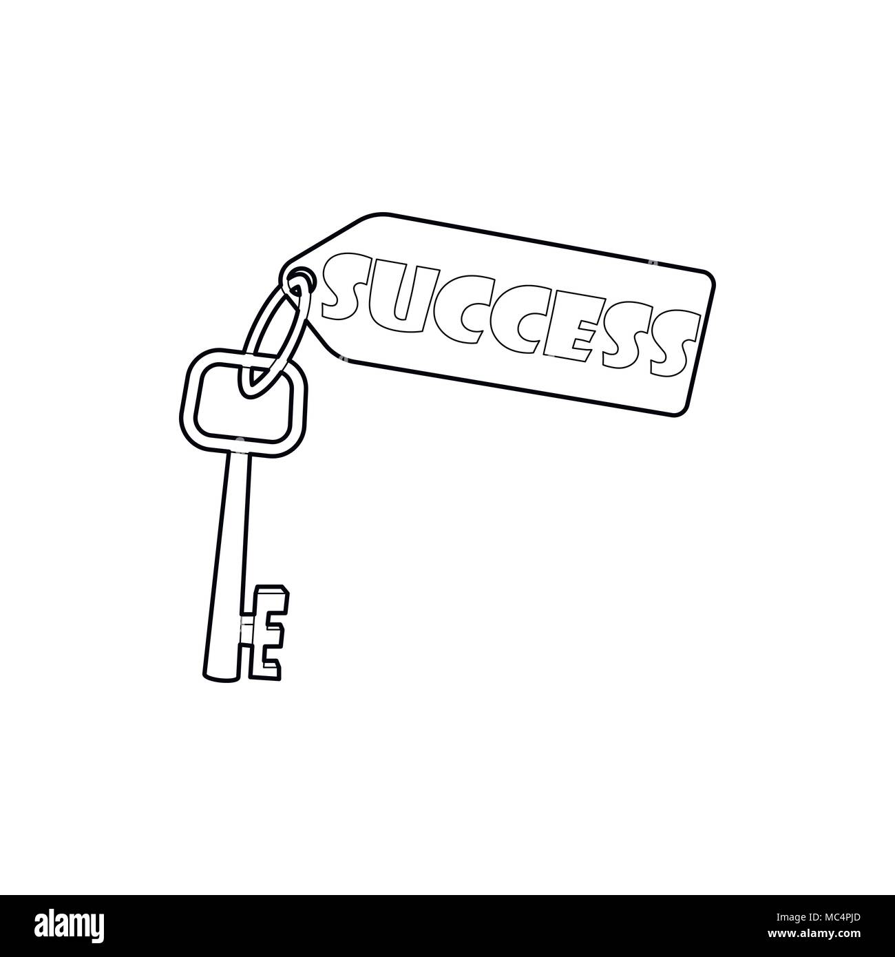 Key to success icon, outline style Stock Vector Image & Art - Alamy