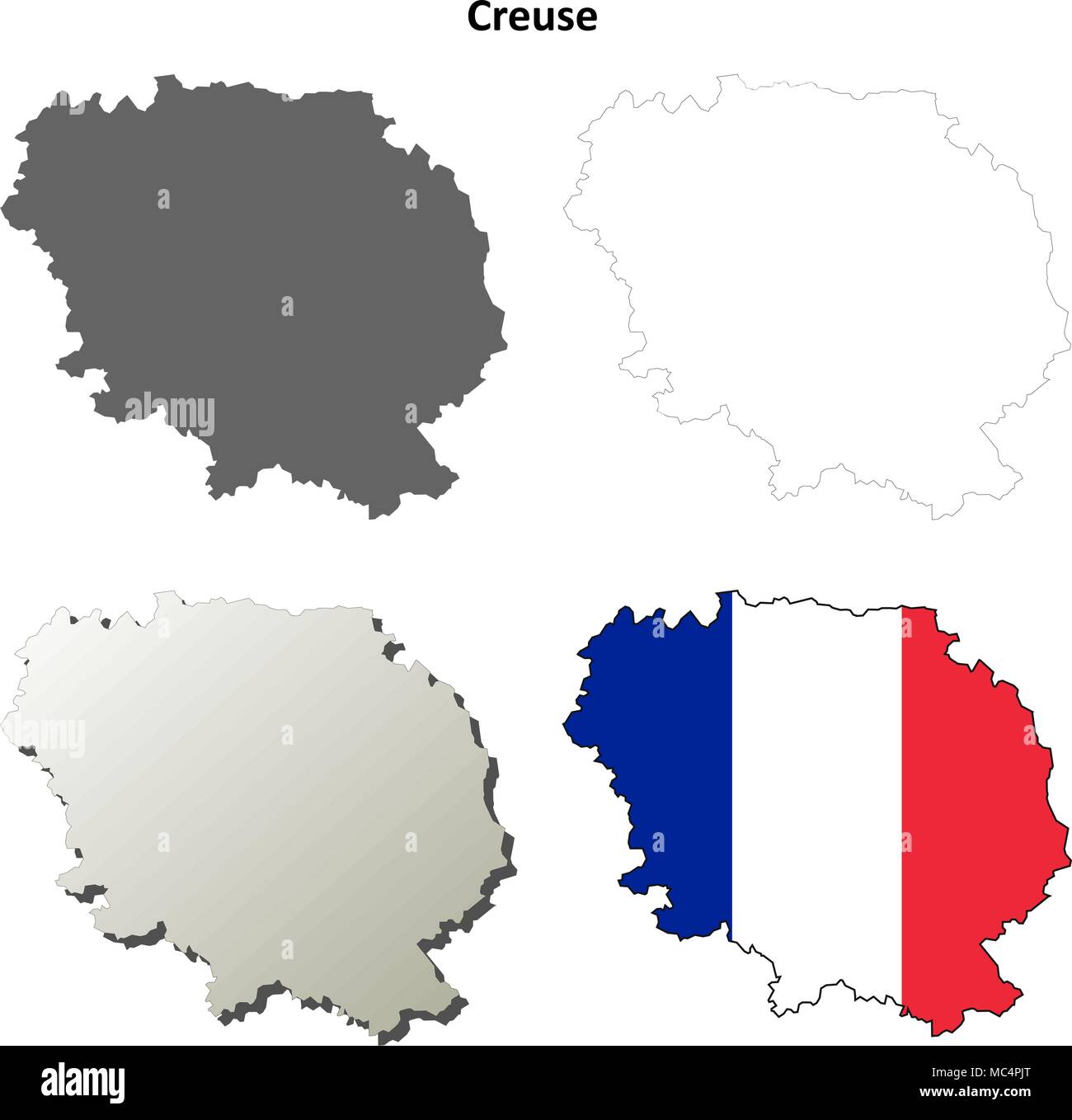 Map of creuse hi-res stock photography and images - Alamy