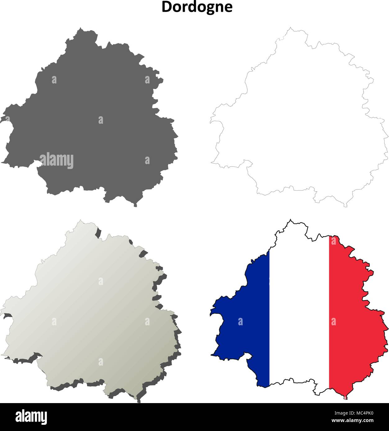 Map dordogne hi-res stock photography and images - Alamy