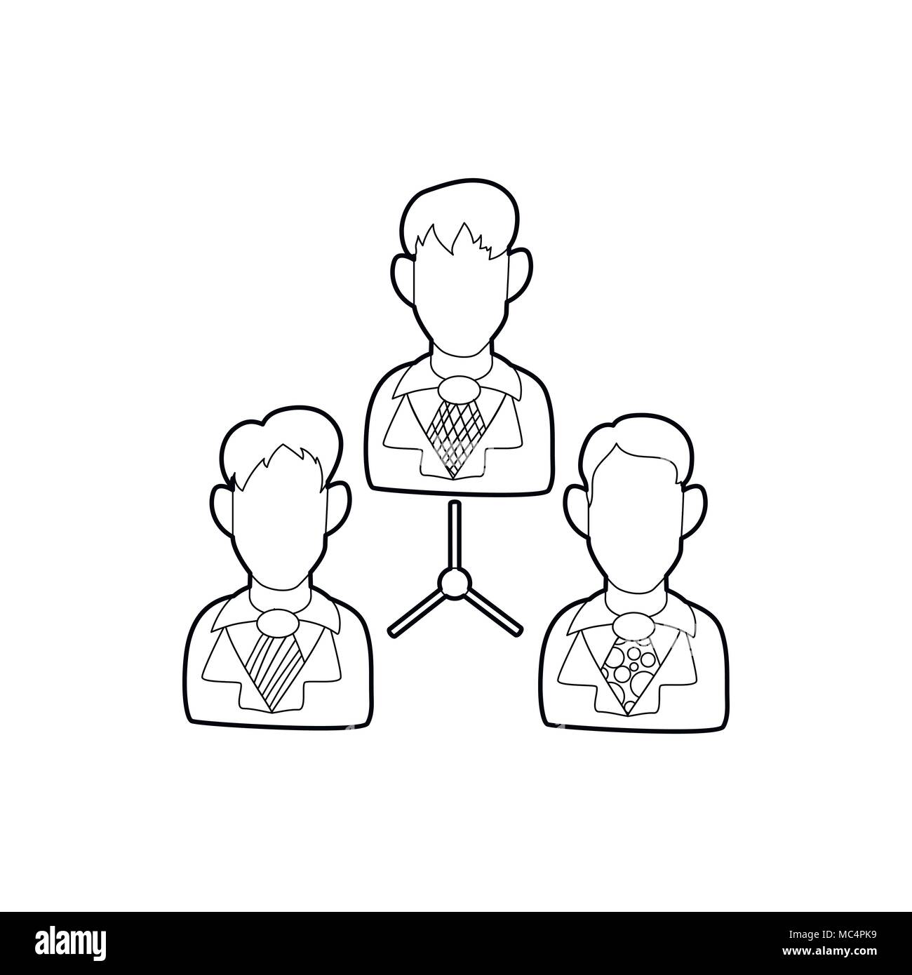 Office team icon in outline style Stock Vector Image & Art - Alamy