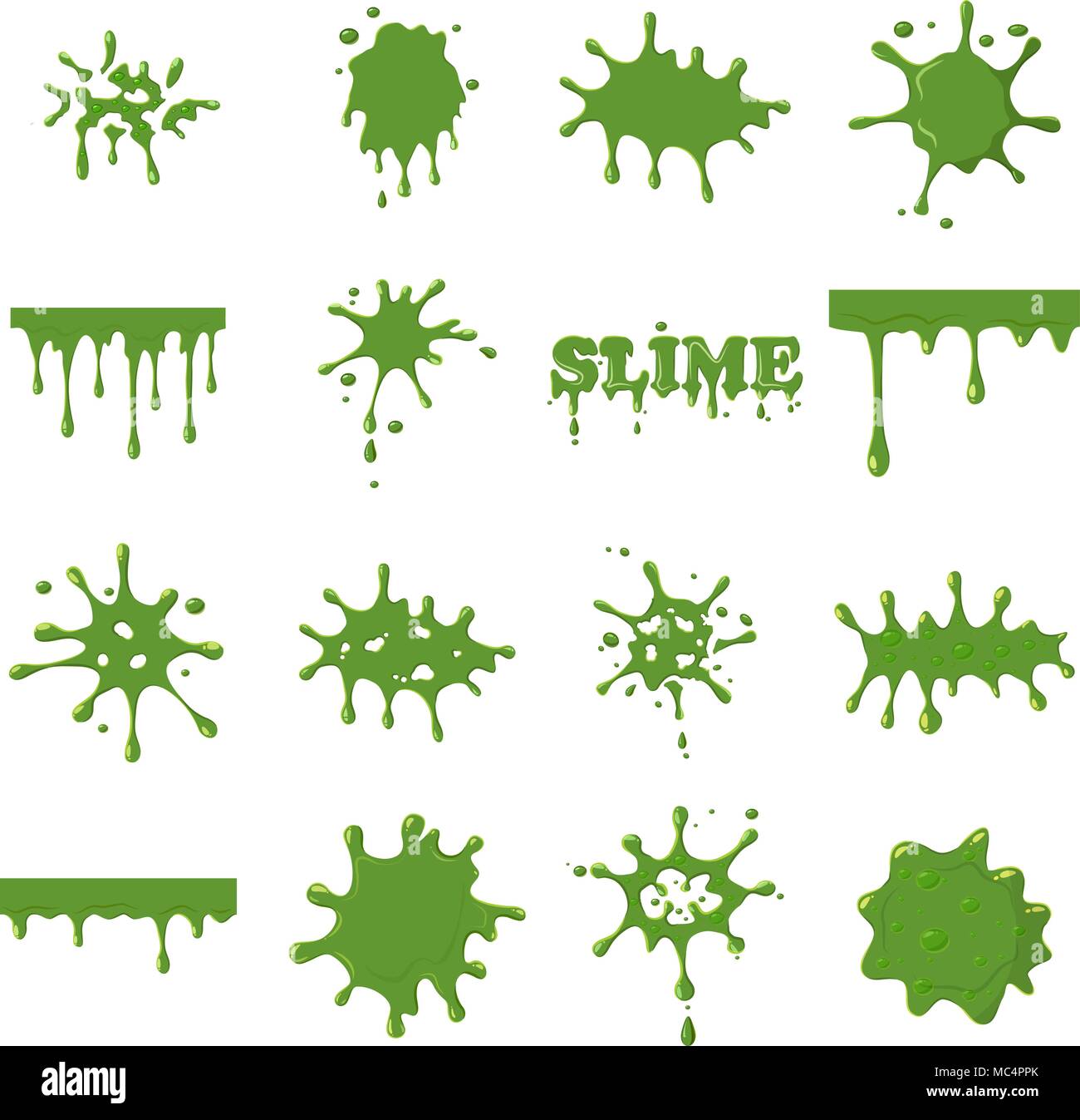 Green slime set collection Stock Vector Image & Art - Alamy