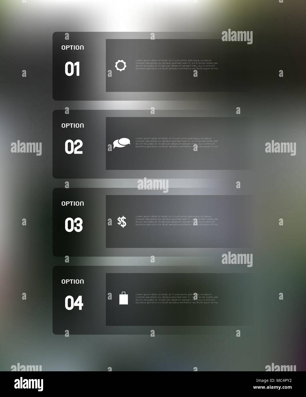 abstract transparent infographic option banners template Stock Vector ...