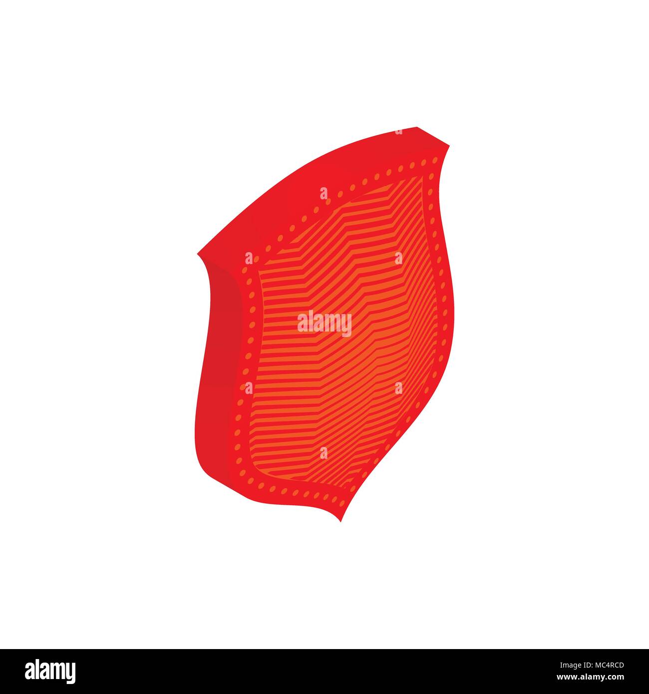 Red shield icon, isometric 3d style Stock Vector Image & Art - Alamy