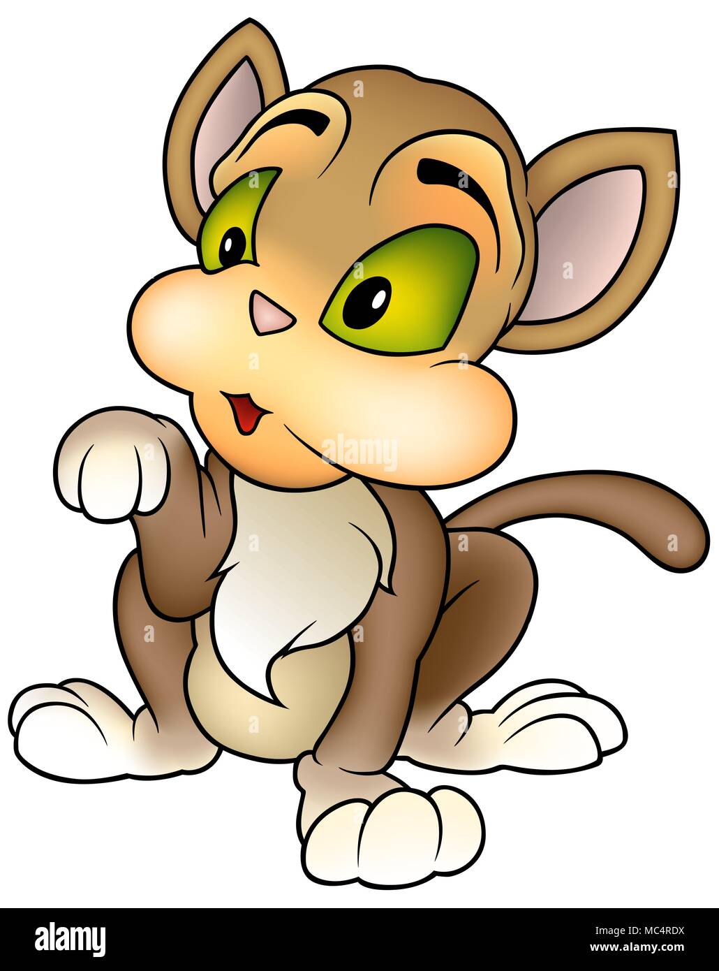 Brown Kitty Sitting Stock Vector Image & Art - Alamy