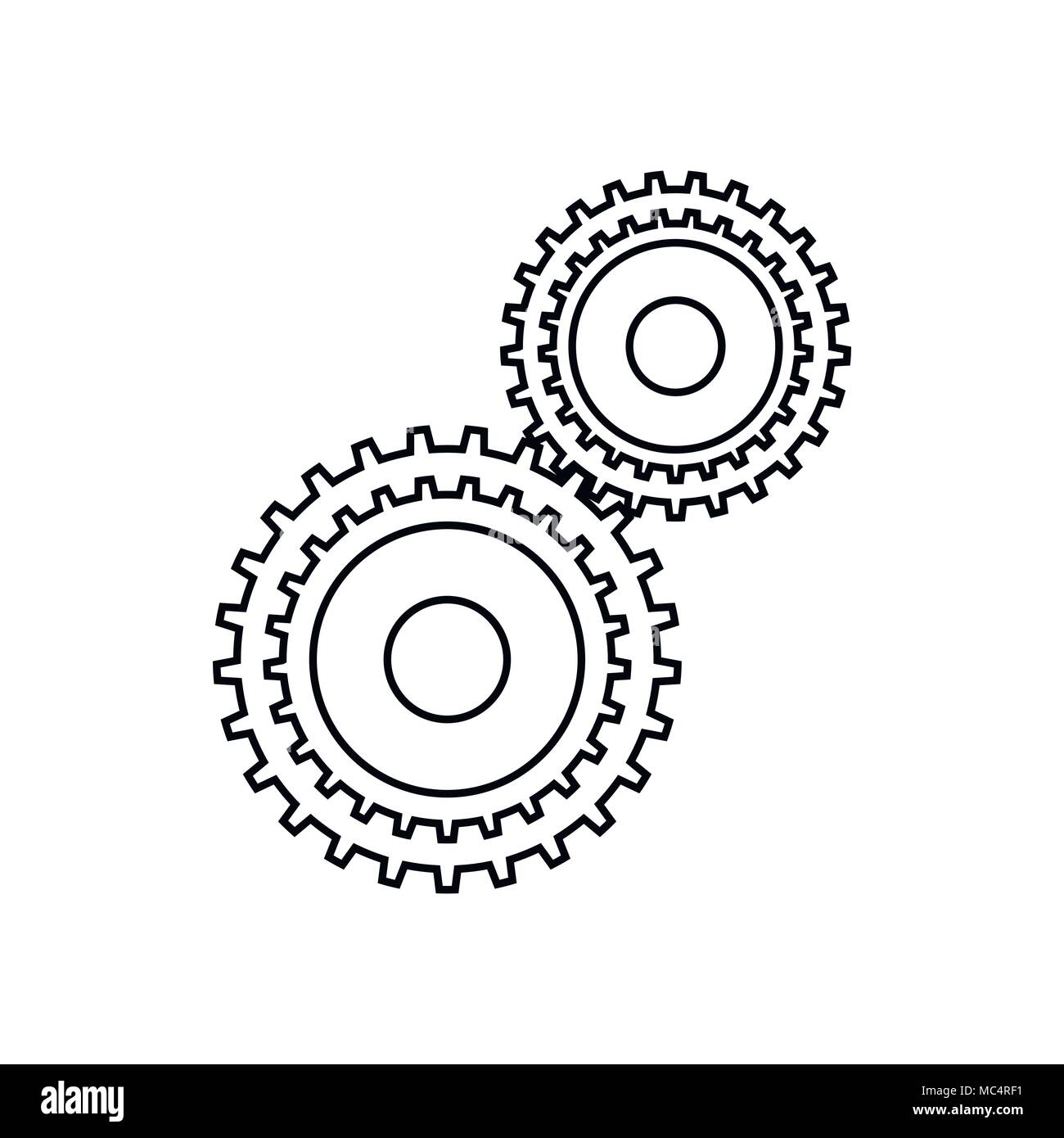 Gear mechanism icon, outline style Stock Vector Image & Art - Alamy