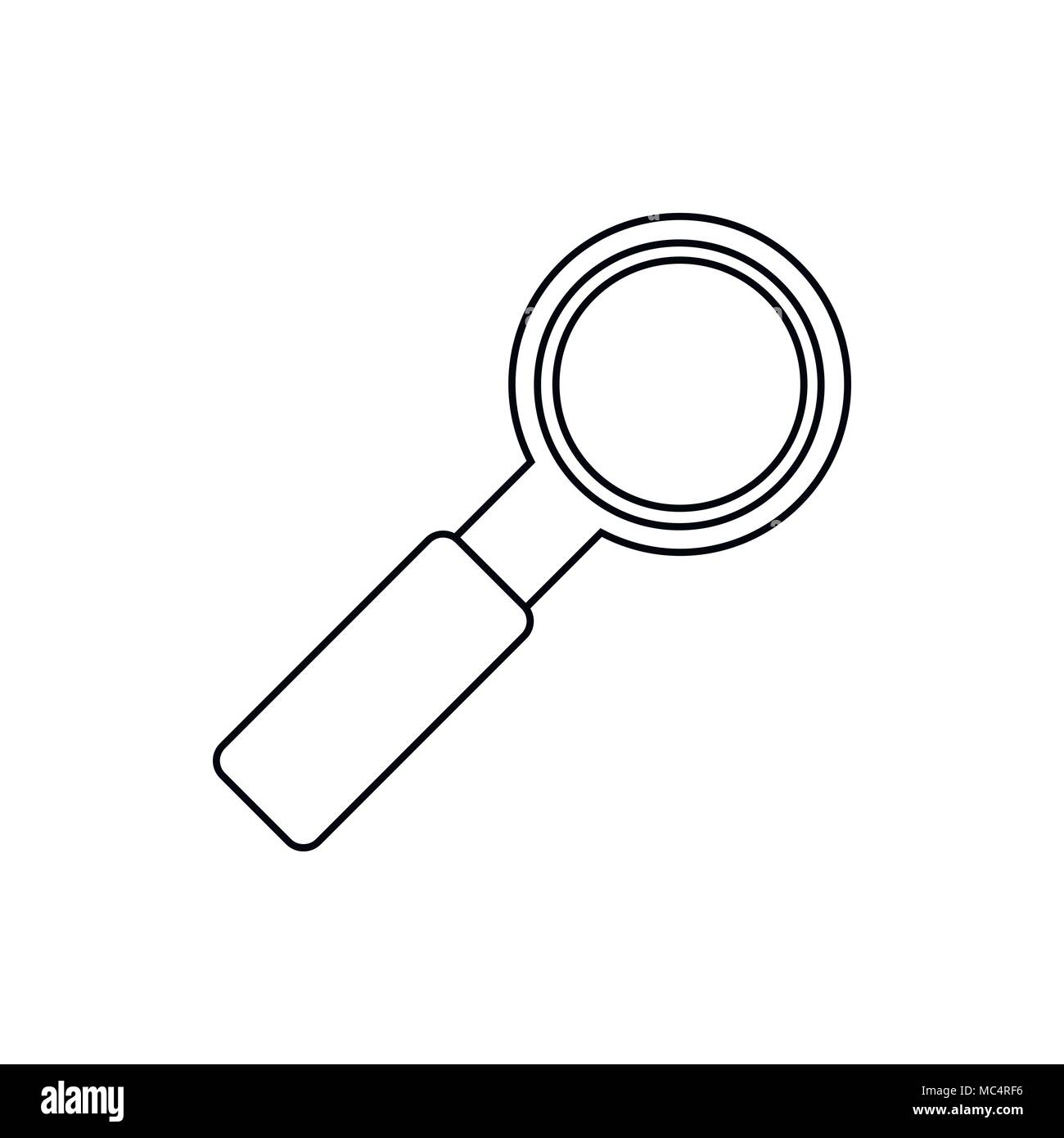Magnifier icon, outline style Stock Vector Image & Art - Alamy