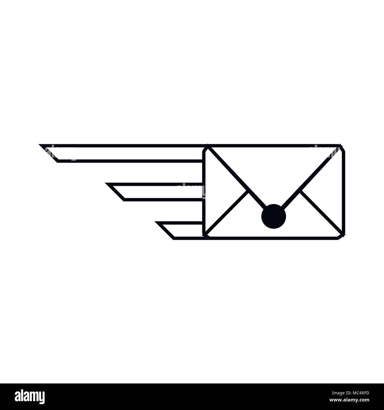 Express letter icon, outline style Stock Vector Image & Art - Alamy