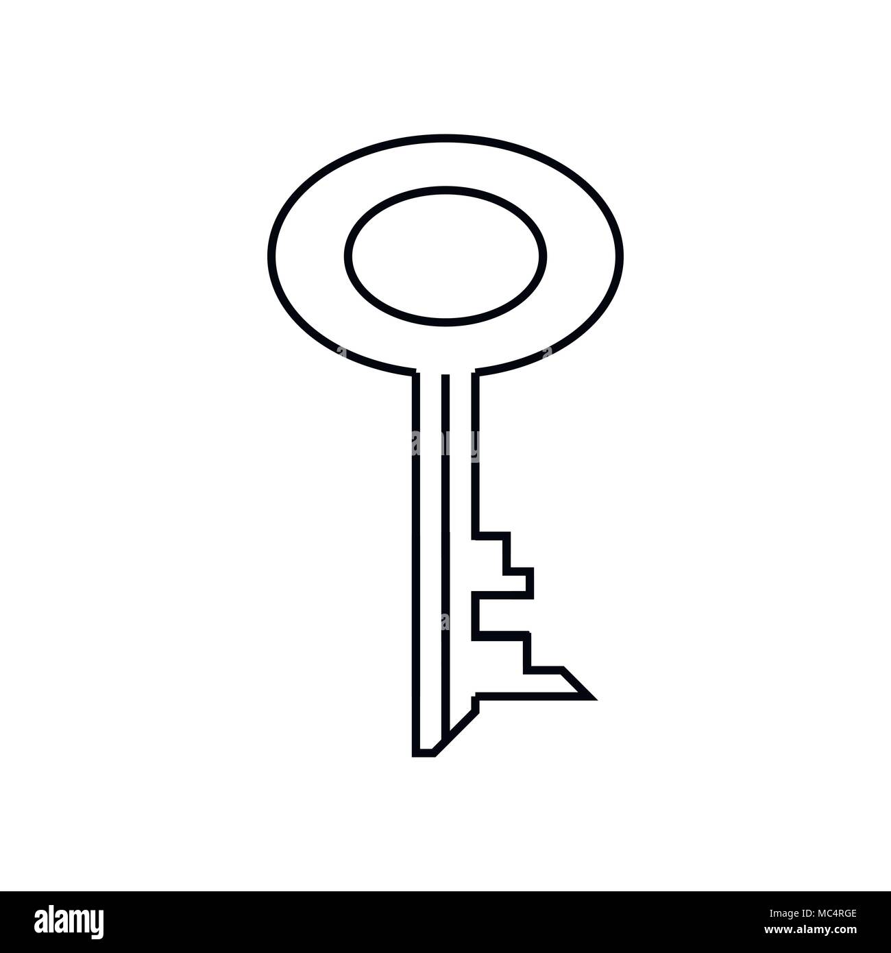 Key icon, outline style Stock Vector Image & Art - Alamy