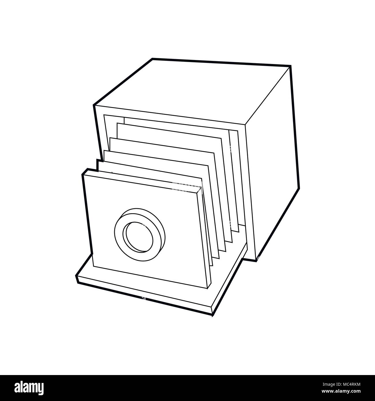 Retro camera icon, outline style Stock Vector Image & Art - Alamy