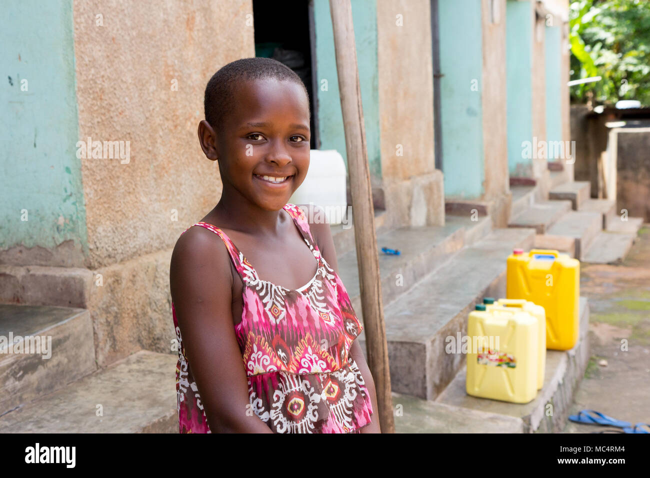 Lugazi, Uganda. 14 May 2017. A portrait of a beautiful Ugandan girl ...
