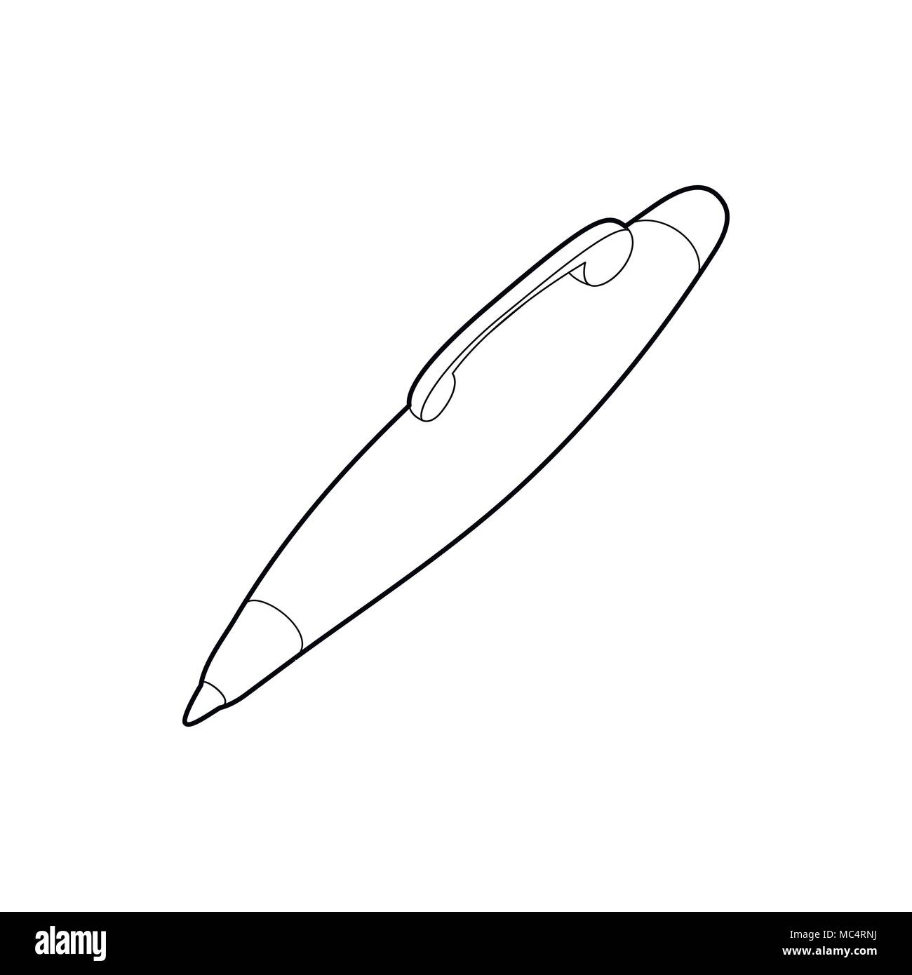 Pen icon, outline style Stock Vector Image & Art - Alamy