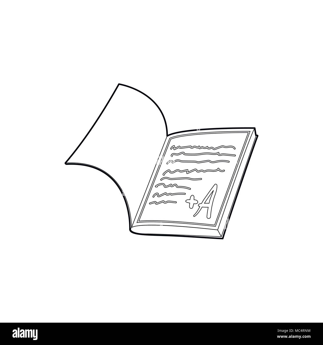 School diary icon, outline style Stock Vector Image & Art - Alamy