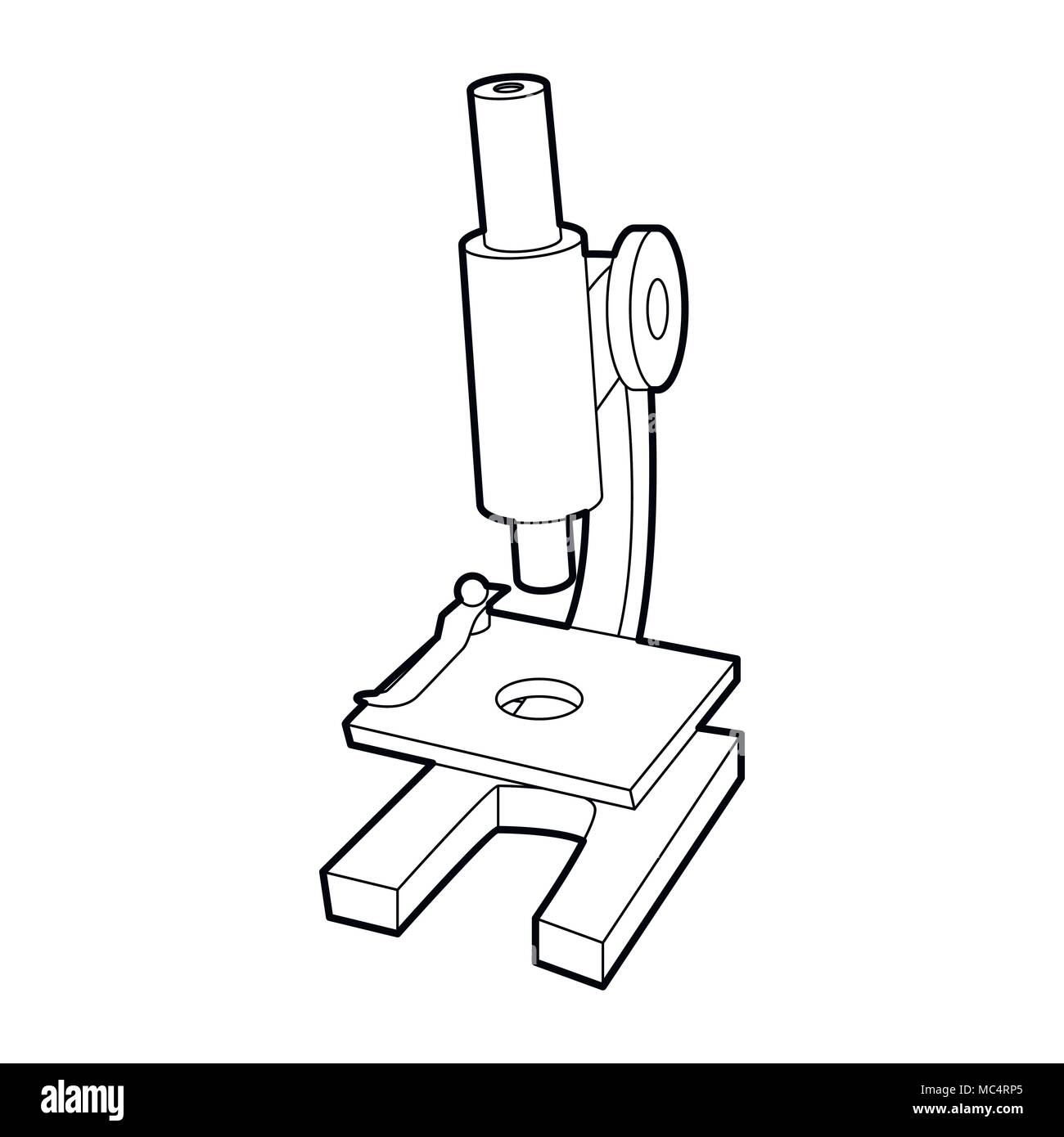 Microscope icon, outline style Stock Vector Image & Art - Alamy