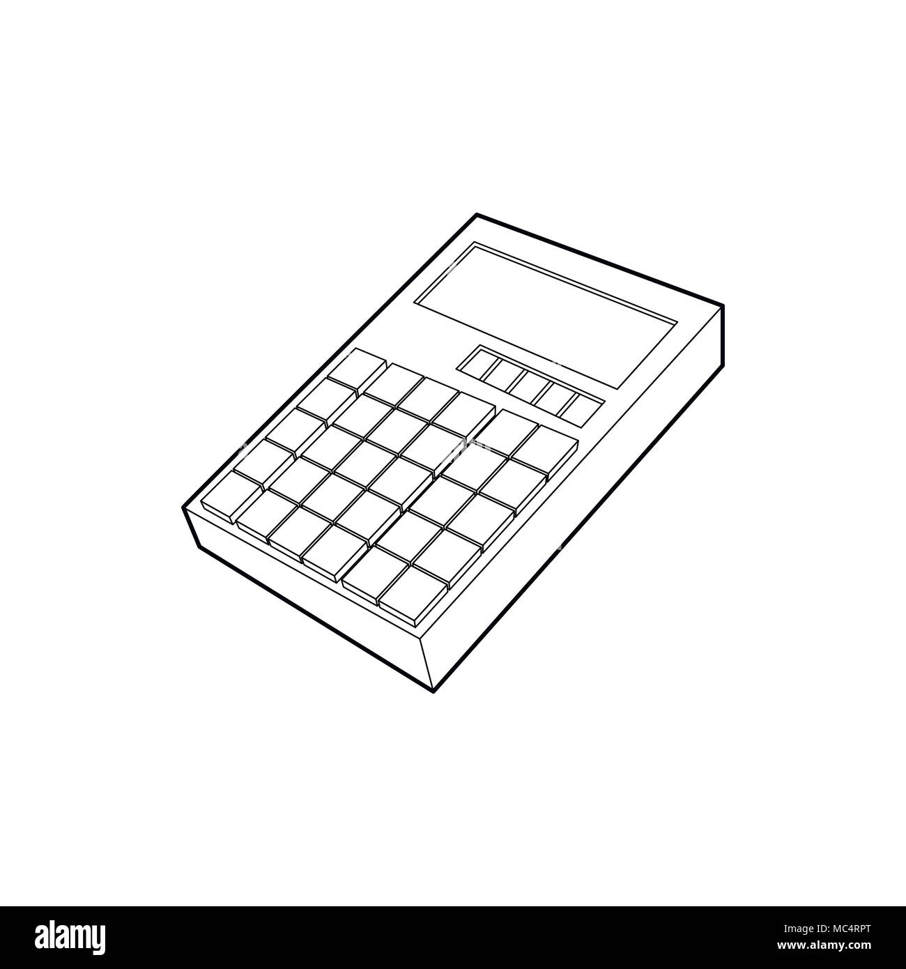 Calculator icon, outline style Stock Vector Image & Art - Alamy
