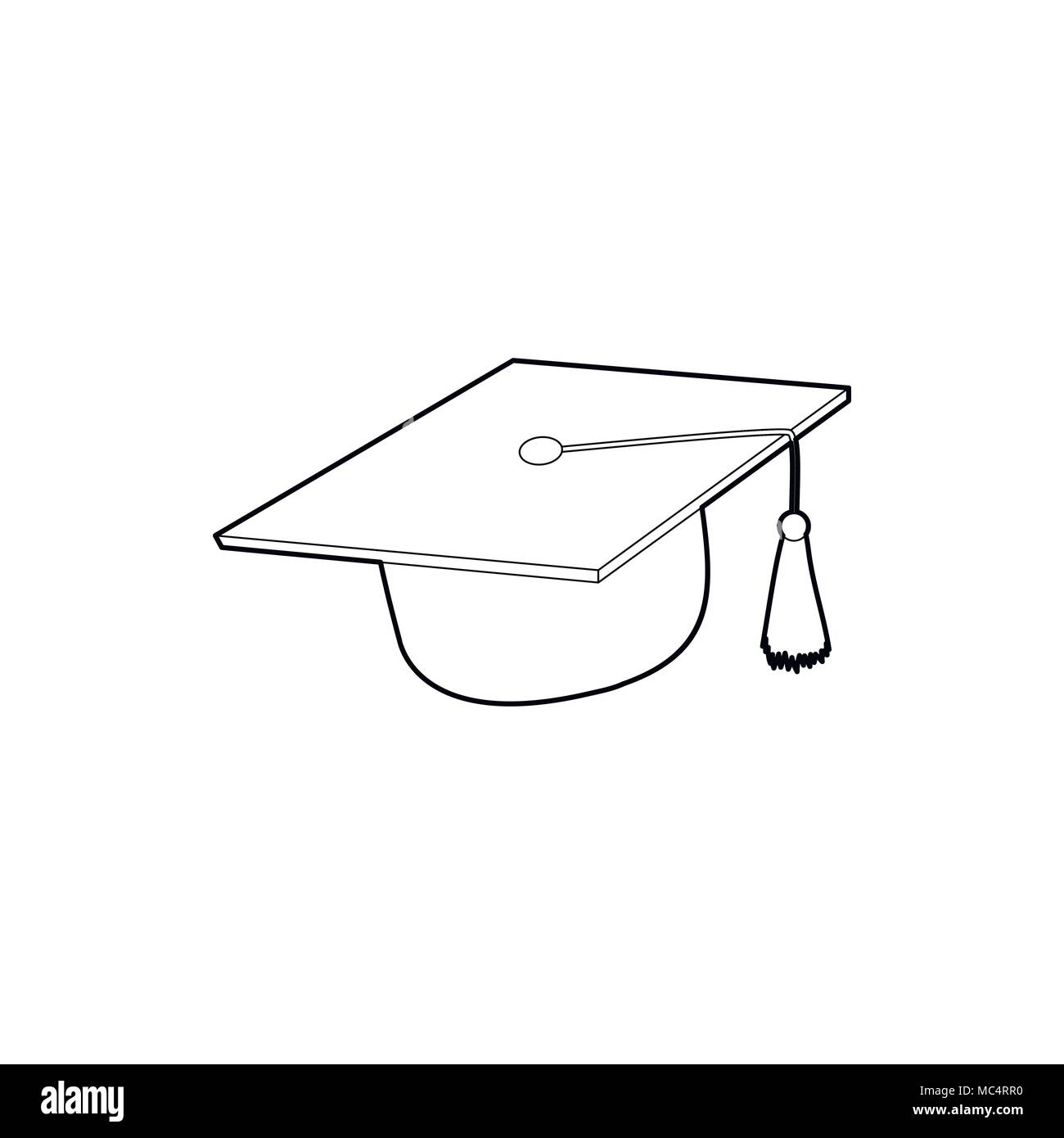 Hat student icon, outline style Stock Vector Image & Art - Alamy