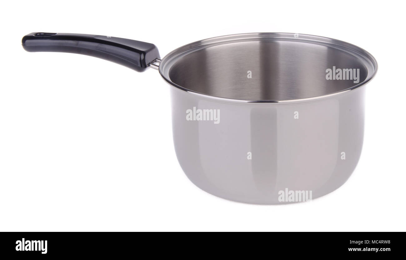 pan. stainless pan isolated on white background Stock Photo - Alamy