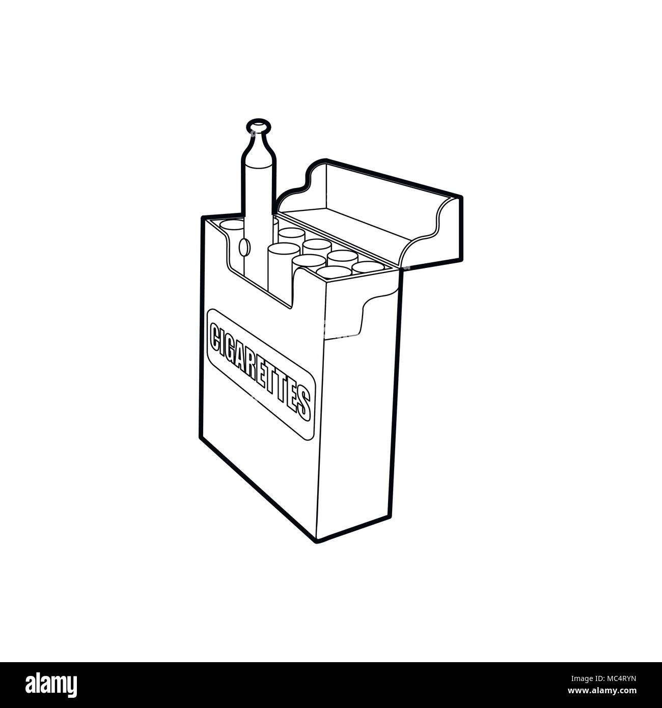 Electronic cigarette icon, outline style Stock Vector Image & Art - Alamy