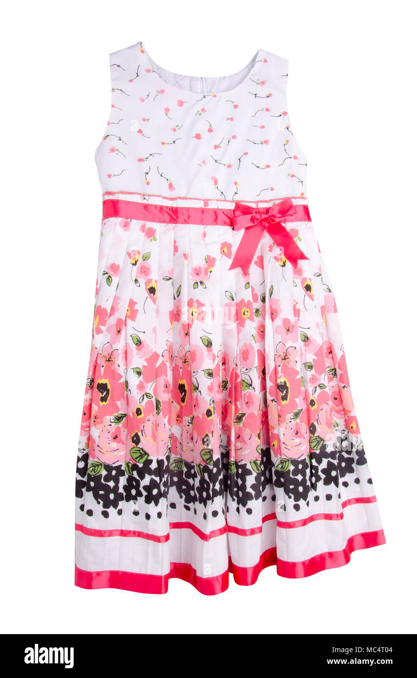 Dress for girls on the white background Stock Photo - Alamy