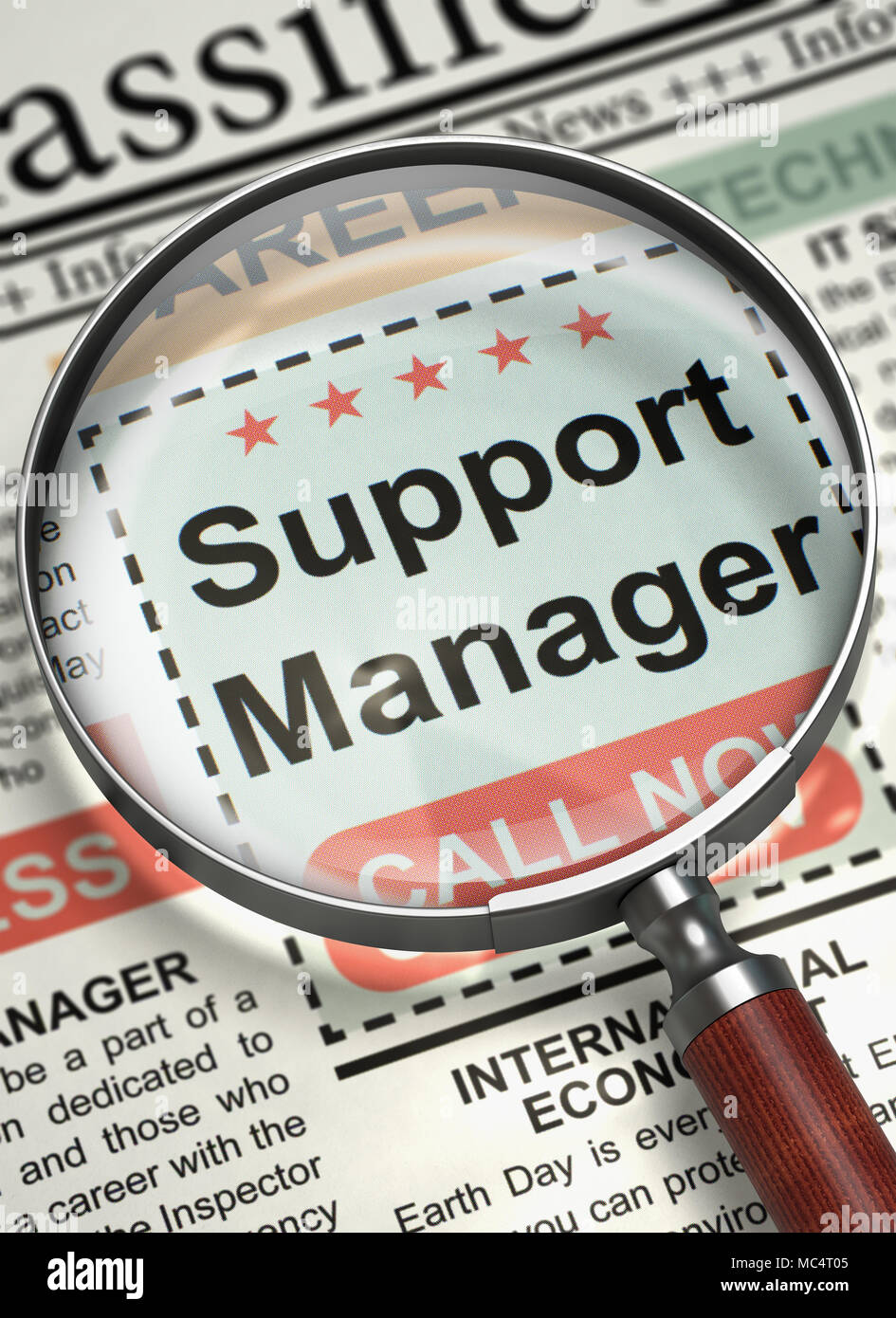 We are Hiring Support Manager. 3D Stock Photo - Alamy
