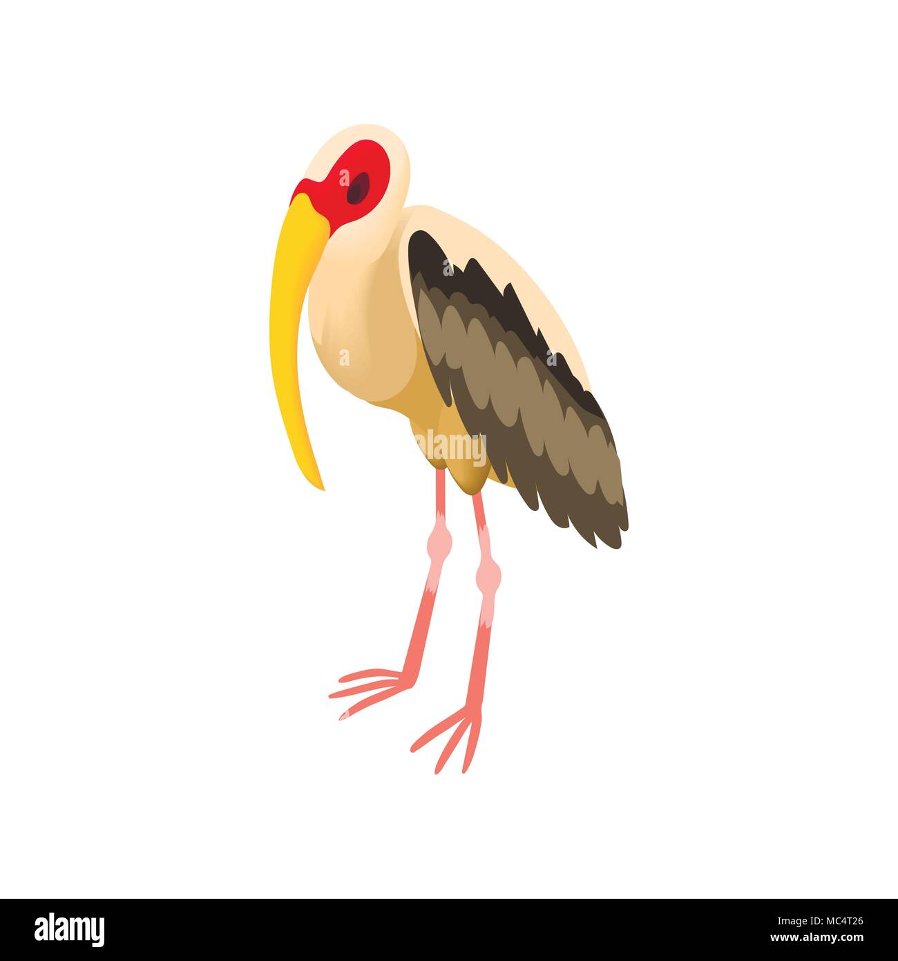 Cartoon Stork Bird Flying Icon High Resolution Stock Photography and ...