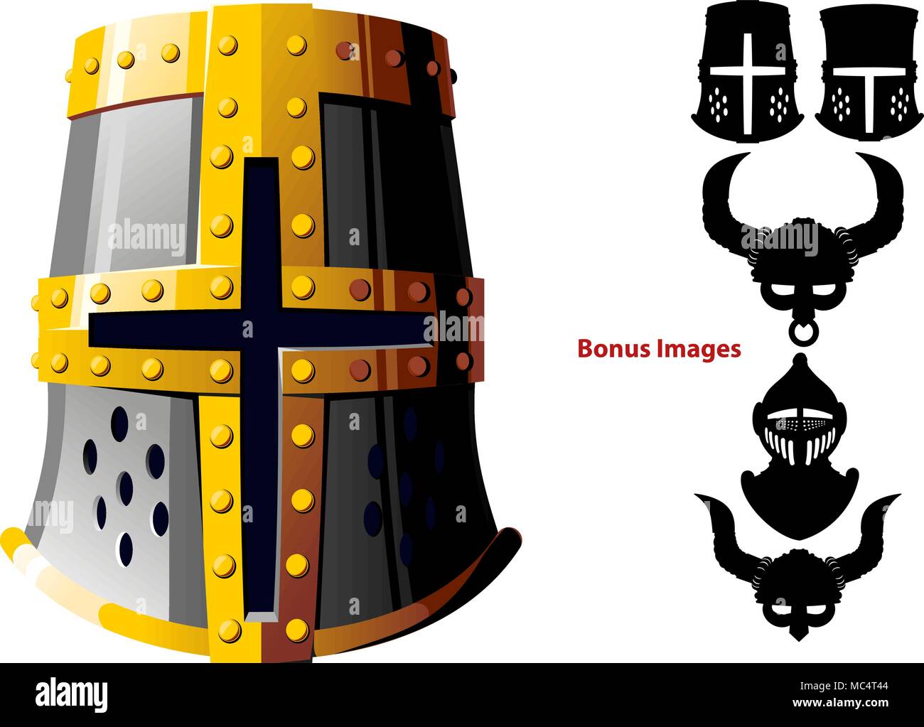 Medieval knight helmet Stock Vector Images - Alamy