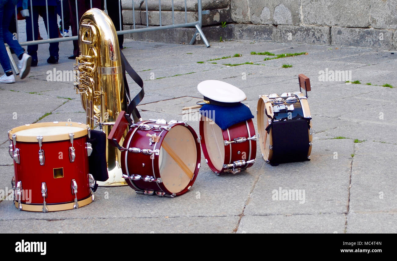 Instruments of a traditional band Stock Photo - Alamy