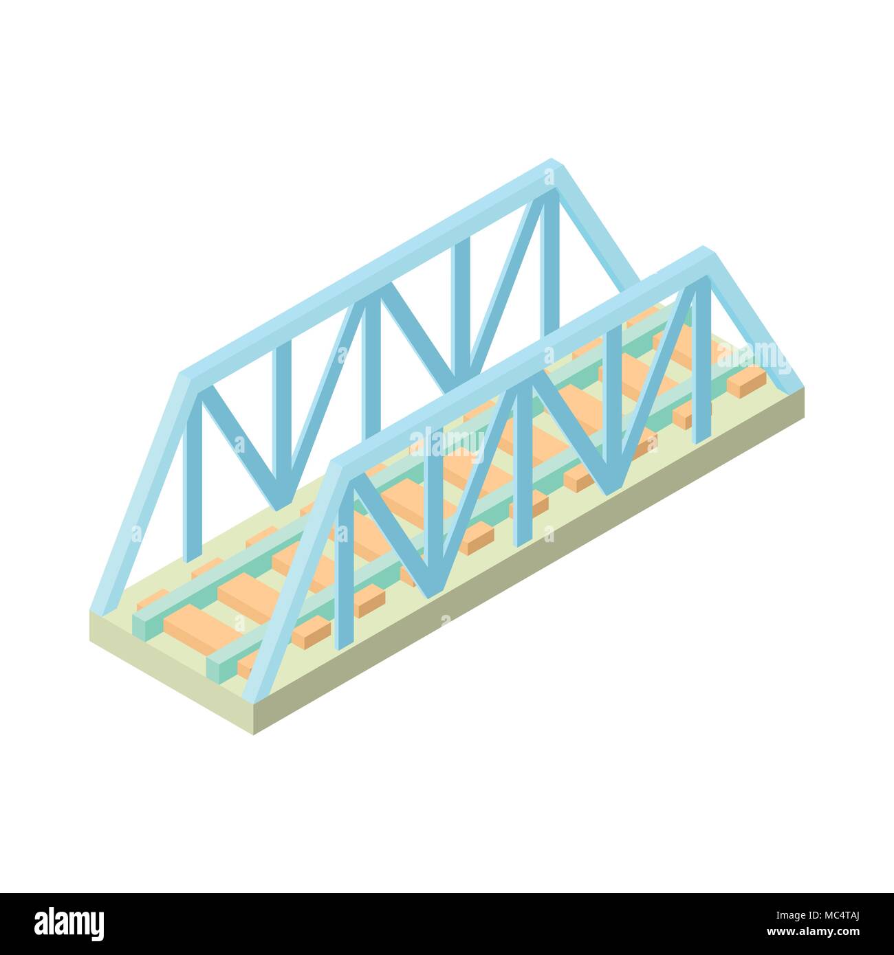 Railway bridge icon, cartoon style Stock Vector Image & Art - Alamy
