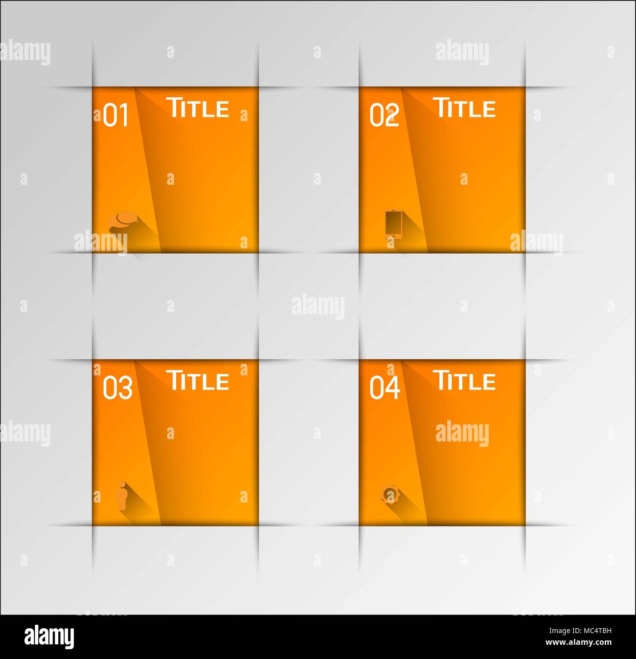 abstract square banners with option steps, design element Stock Vector ...