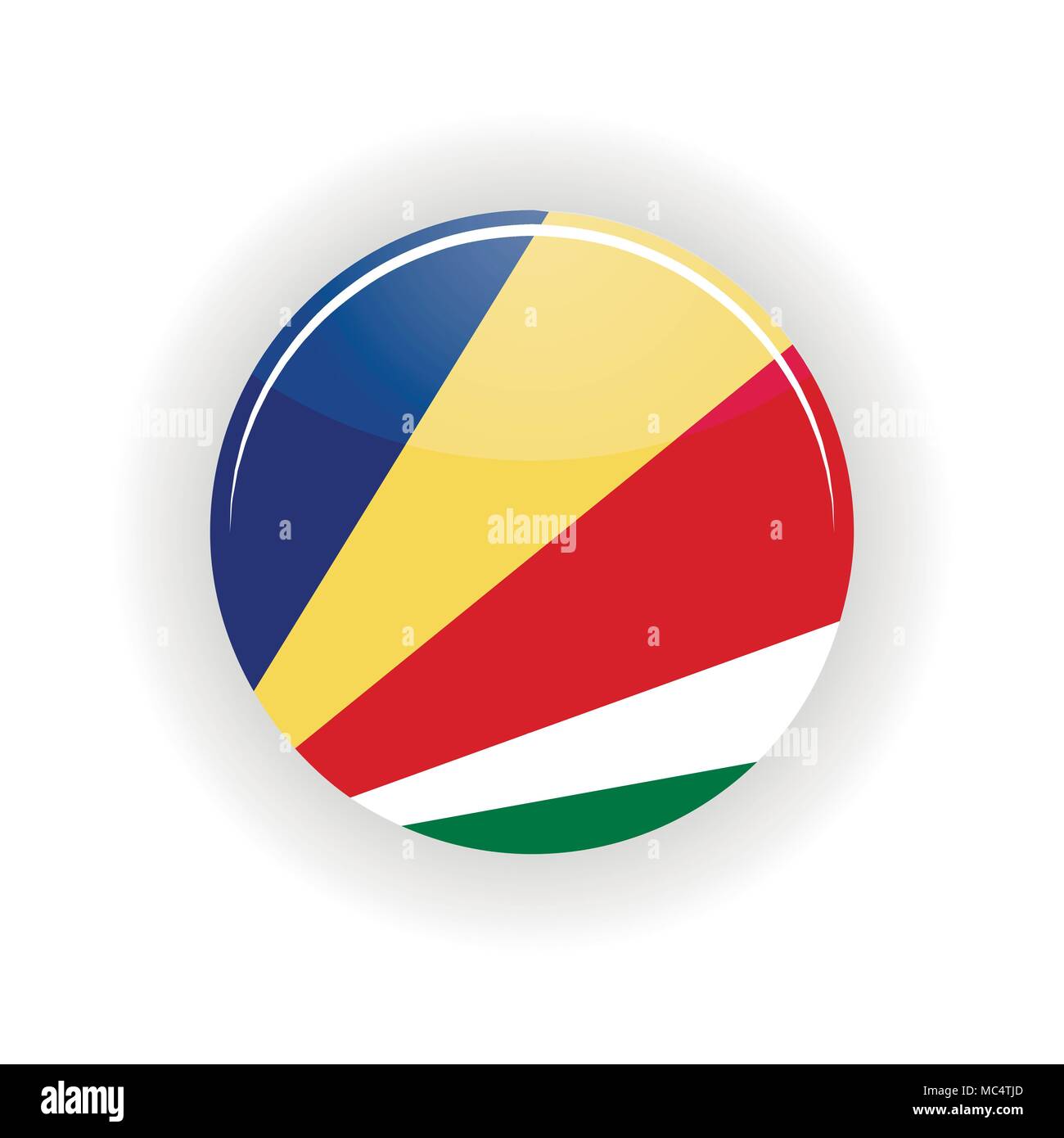 Seychelles round flag icon Stock Vector Images - Alamy